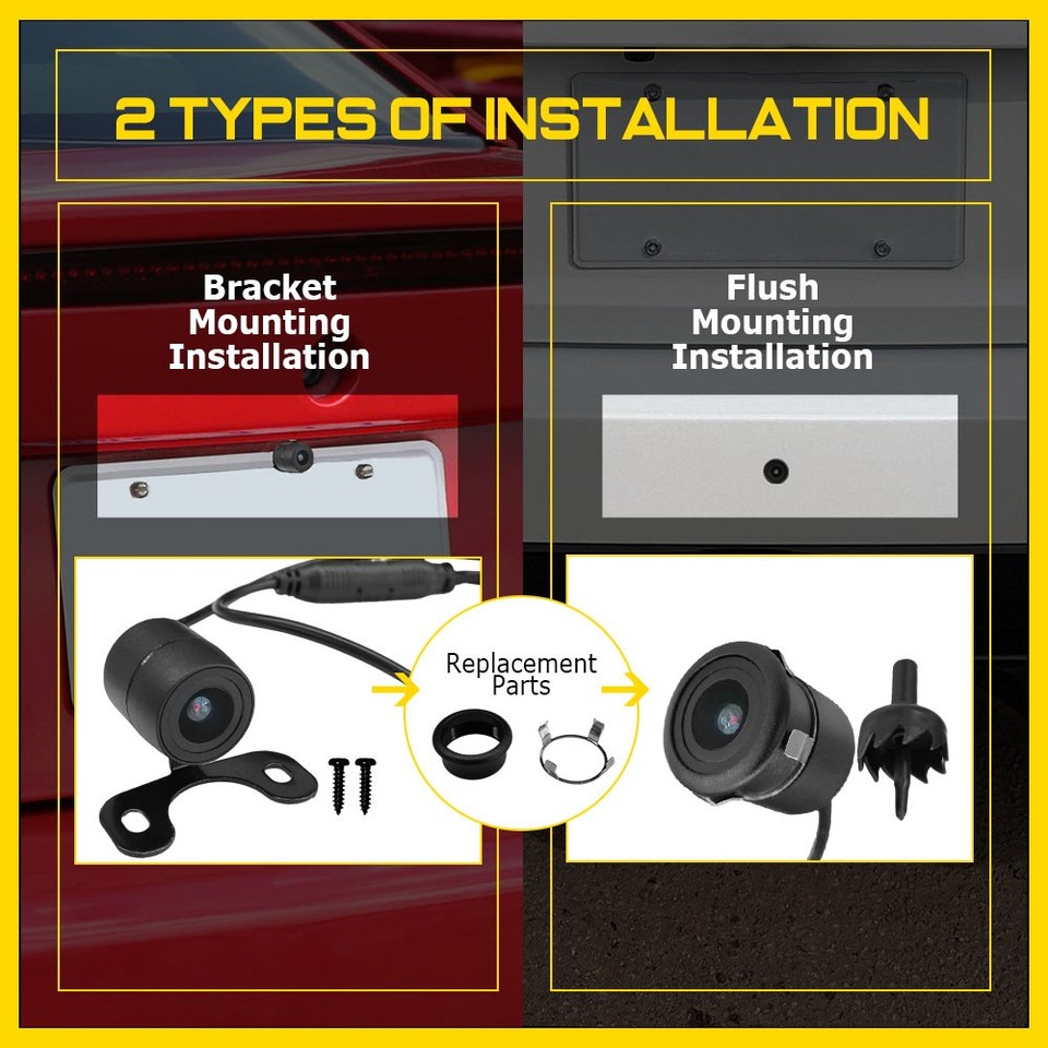 Waterproof CMOS Car Rear/Front View Backup Parking Reverse Camera Back ...