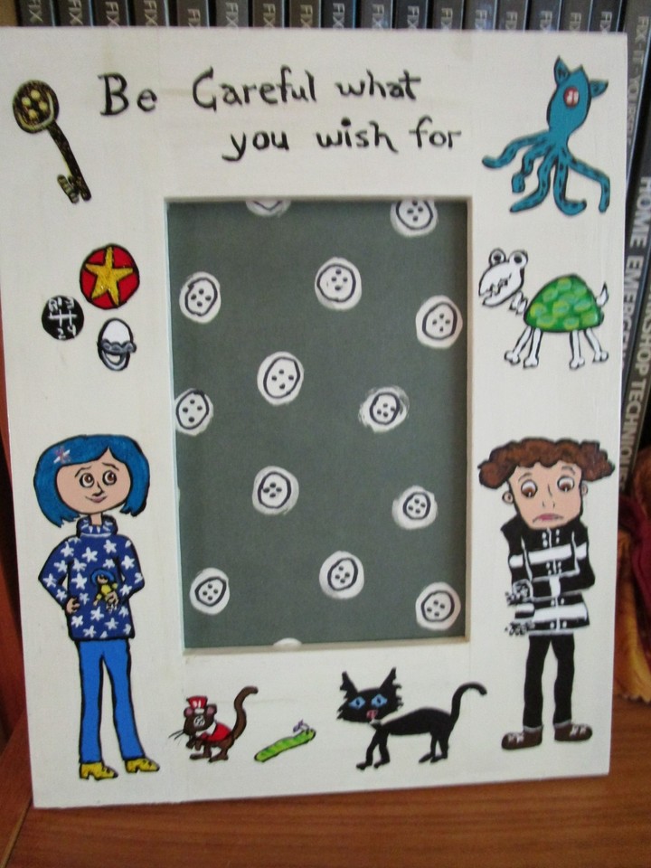 Coraline Fan Art Frame Handmade One of a kind Painted 4x6 Photo | eBay