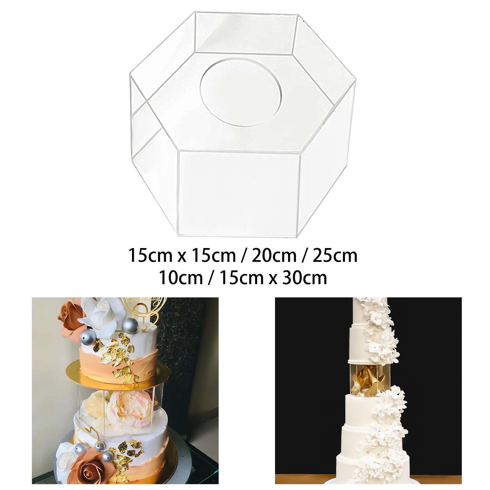Acrylic Cake Box Stand Clear Acrylic Fillable Cake Stand Flower Stand ...