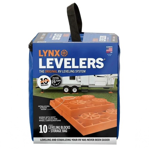 Tri-Lynx Lynx Levelers RV Leveling Blocks with Carry Bag, 10 Pack ...