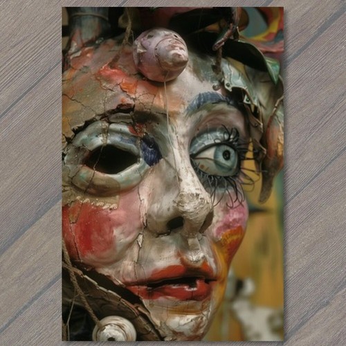 5x7" Clown Weird Scary Makeup Monster Halloween Cult Unusual Mask ...