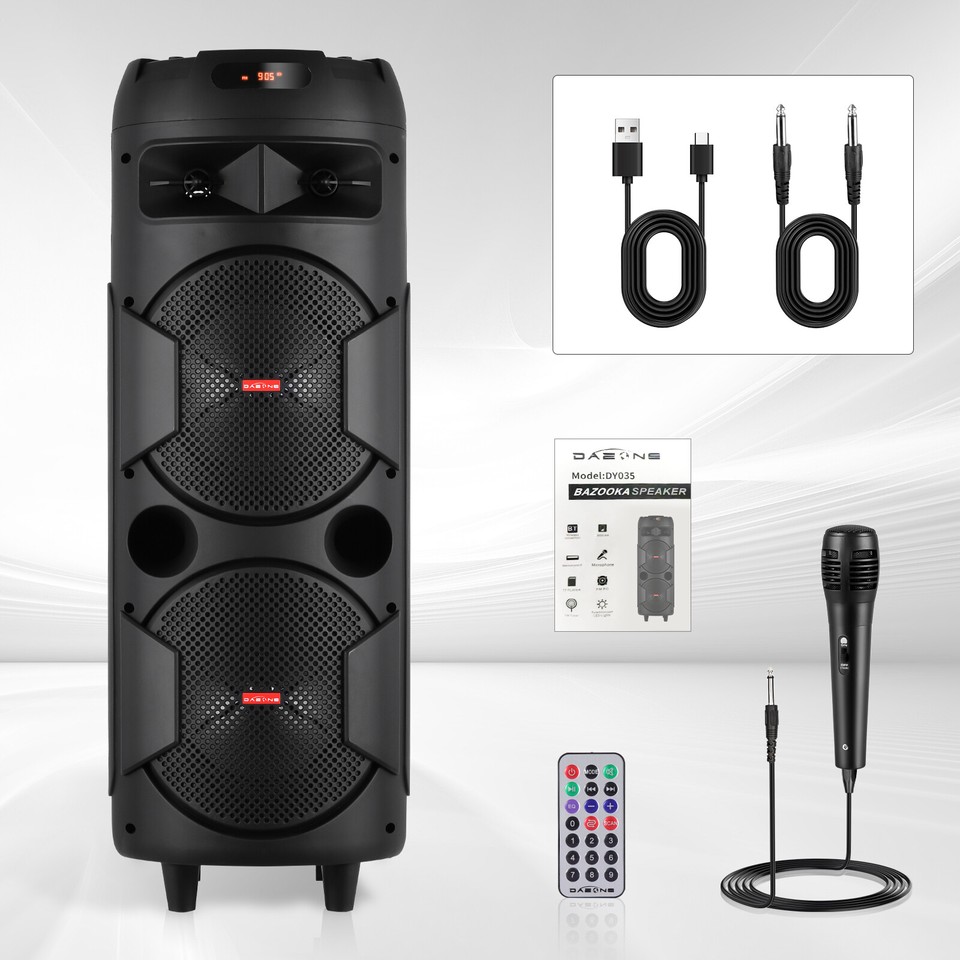 6000W Large Party Bluetooth Speaker Heavy Bass Stereo Sound Indoor ...