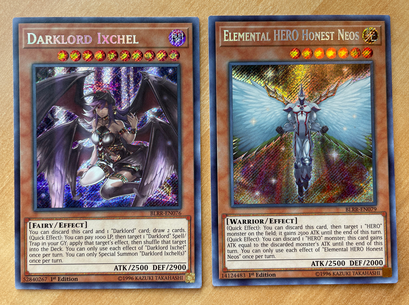 2 Card LOT Elemental HERO Honest Neos BLRR-EN079 + BLRR-EN076 Secret ...