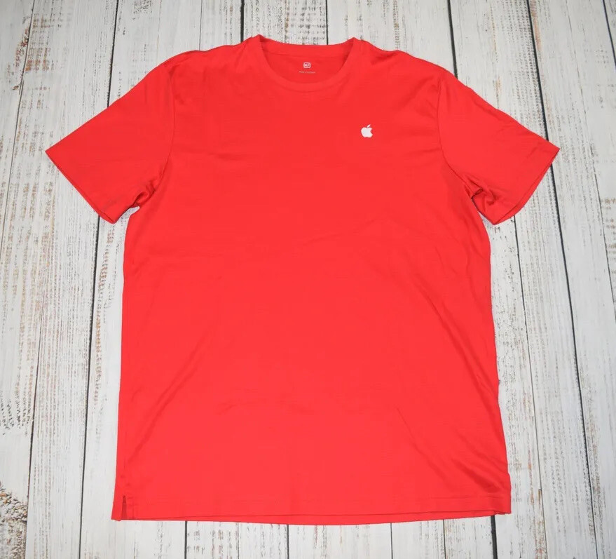 MENS XLT TALL APPLE STORE EMPLOYEE RED UNIFORM COTTON… - Gem