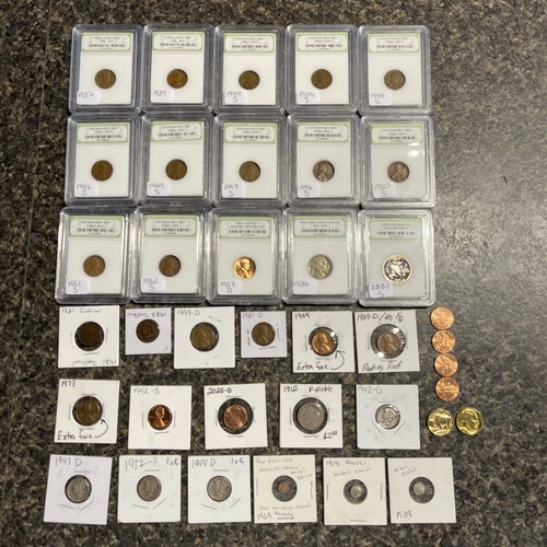 LOT OF (15) INB COINS. Variety Of Other Coins Including Silver. Key ...