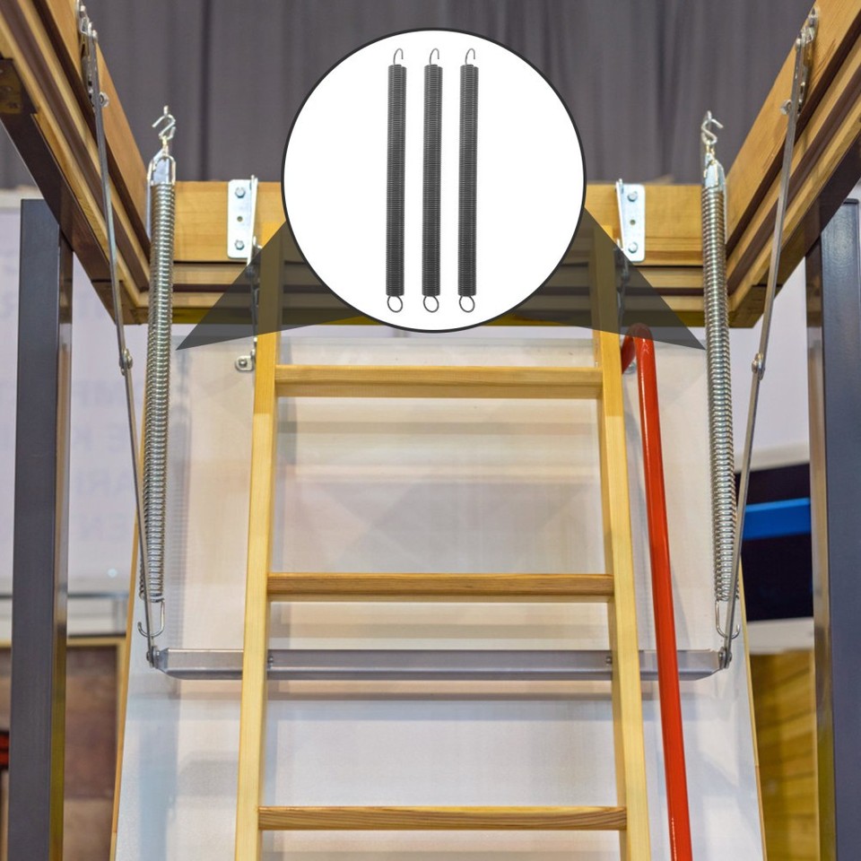 3 Pcs Loft Spring Kit Attic Ladder Replacement Pull down Stair Springs ...