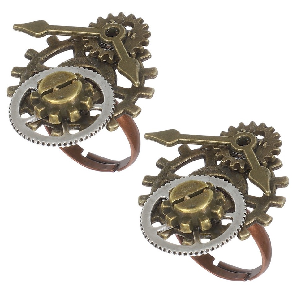 6 PCS Stylish Delicate Alloy Creative Clock Gear Finger | eBay UK
