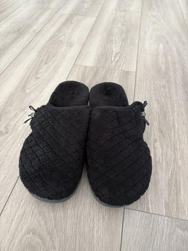 Vionic 671 Adilyn Women's 11 Black Faux Fur Slip-On Slippers | eBay