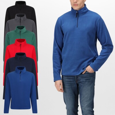 Regatta Mens Thompson Half Zip Light Micro Fleece Pullover Top Jumper S ...