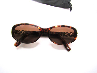 Brighton Sabrina Sunglasses Tortoise Oval Silver Hearts Handmade 52[]17 ...