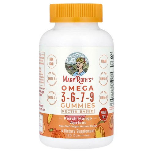 Mary Ruth's Omega 3-6-7-9 Peach Mango Apricot - 120 Gummies | eBay