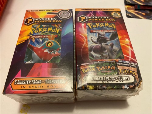 Lot Of 2 Pokemon 2016 Mystery Power Box! First Ever Chase 1st Ed. Pack ...