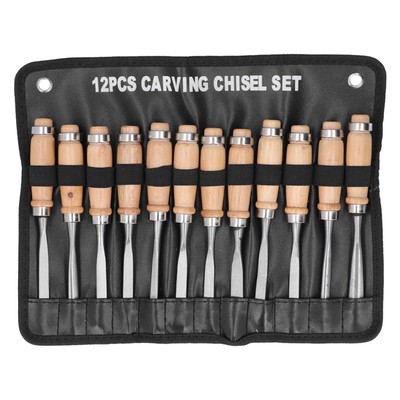 12Pcs Wood Turning Chisels Wood Grooves Parting Tool Woodworking ...