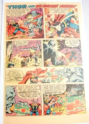 1980 Hostess Fruit Pies Ad Thor Meets The Ricochet Monster | eBay