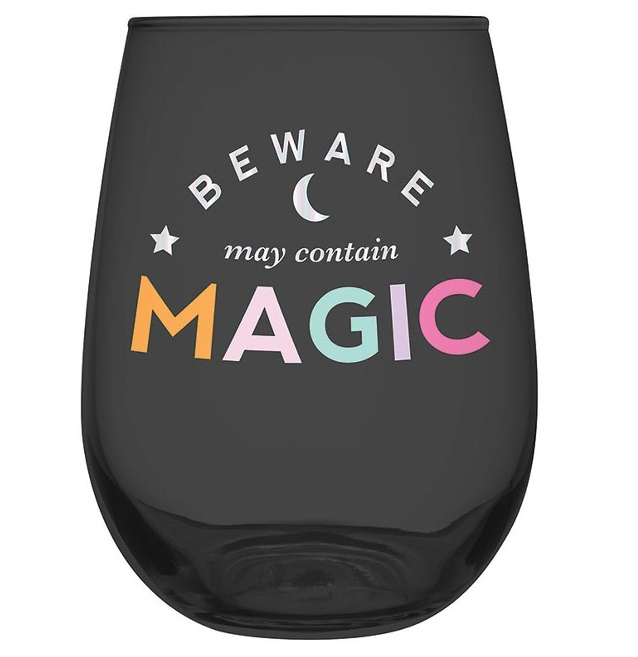 Beware of May Contain Magic 04859 Stemless Wine Glass 20 oz. Black | eBay