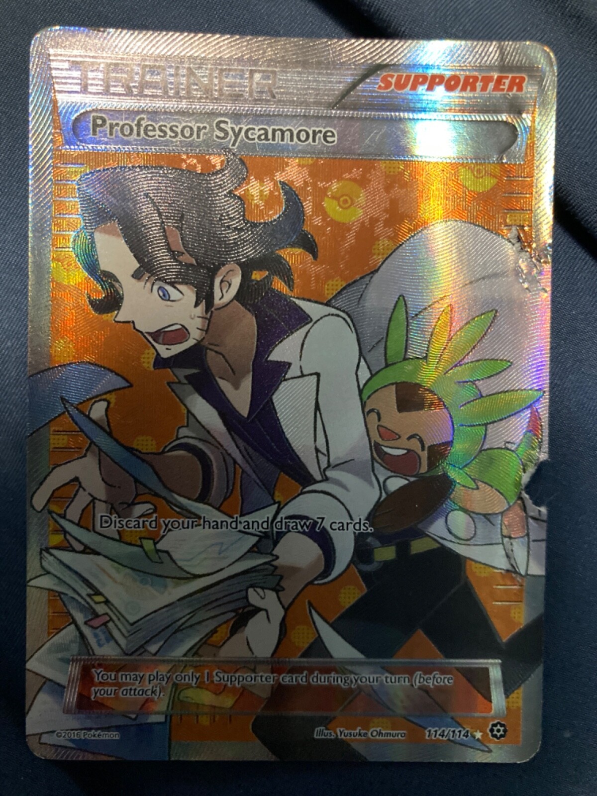 Professor Sycamore | 114/114 | Full Art | XY Steam Siege | Pokemon Card ...