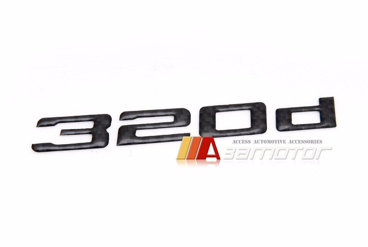 Rear Trunk Emblem Badge Carbon Fiber Letter 320d fit for BMW E30 E36 ...