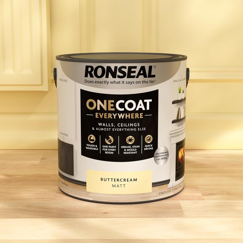 Ronseal One Coat Evrywhere Matt Paint 2.5L All 21 Colours Available ...