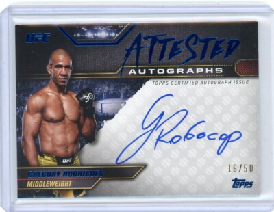 2024 Topps UFC Knockout Attested Auto Gregory Rodrigues Blue 16/50 | eBay