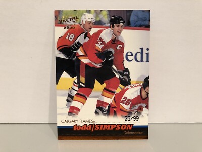 1999-00 Calgary Flames Pacific Copper #61 Todd Simpson 25/99 Hockey ...