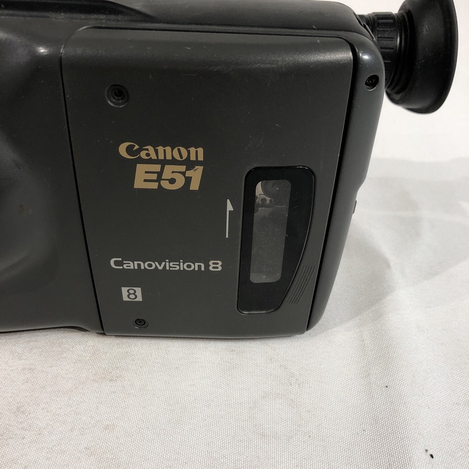 Canon E51A Black Canovision 8mm 8x Zoom Video Camera & Recorder ...