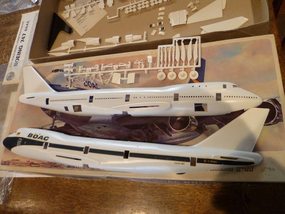 Airfix BOAC Boeing 747 Jumbo Jet in 1/144th scale model kit | eBay