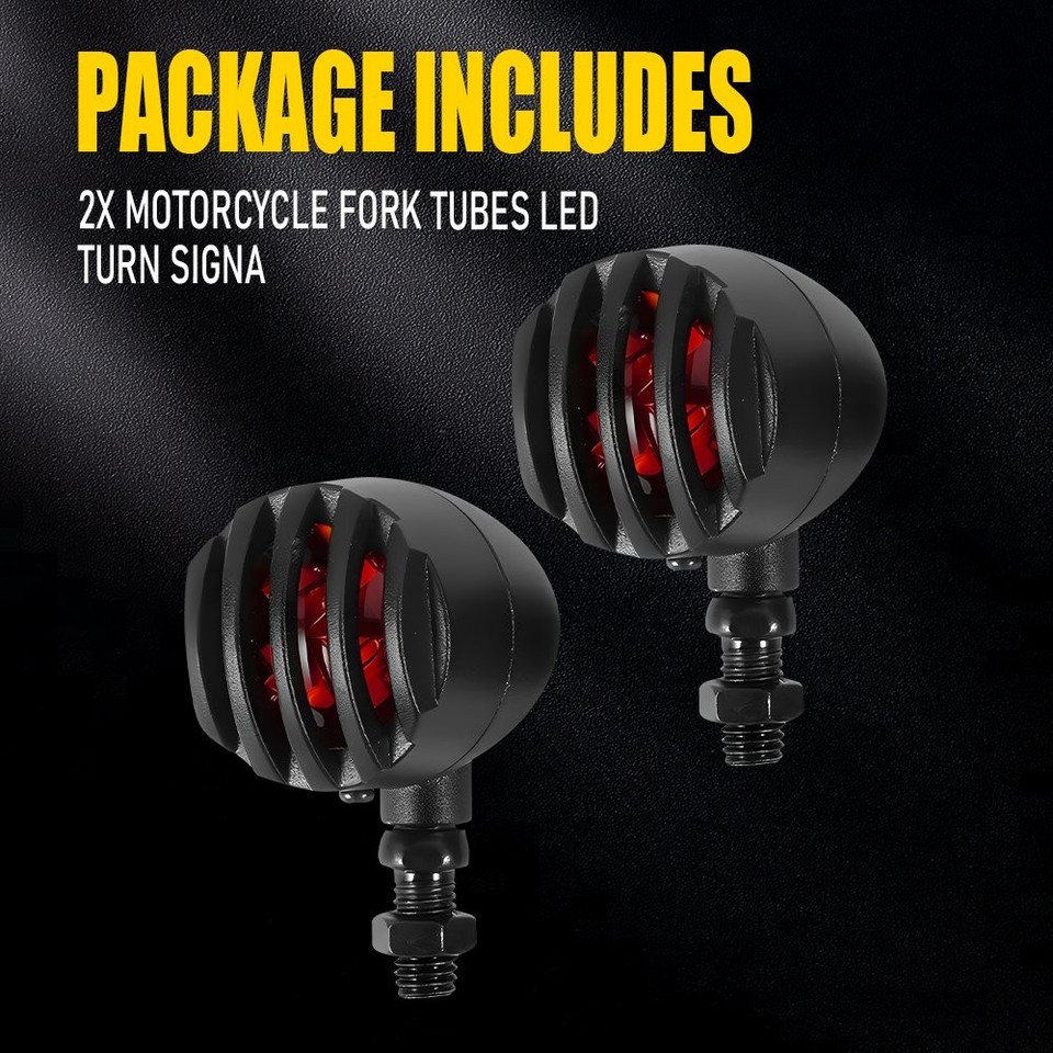 Durable Universal Motorcycle Brake Turn Signal Indicator Blinker Red ...