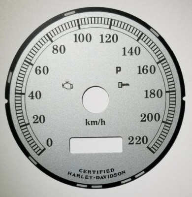 5H Harley Davidson KM/H Kilo Speedometer Silver Gauge Face 09392235 | eBay
