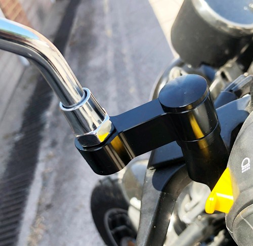 10mm Motorcycle Mirror Riser Extender Adapter Mounts Arm Motorbike Pair ...