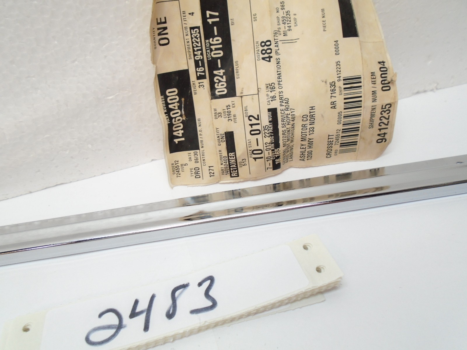 GMC Chevy Van Door Seat Retainer Trim 92 93 94 95 96 NOS Sportvan ...