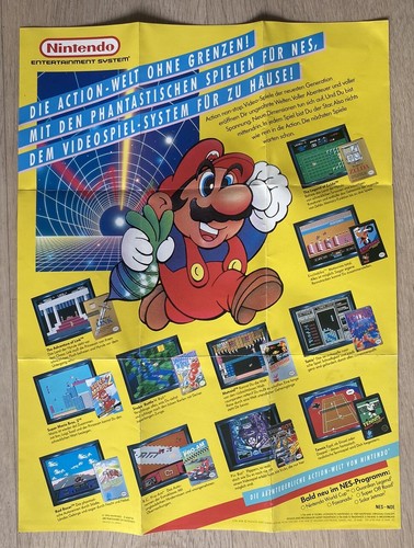 Nintendo Nes Poster De L’époque Année 1990 ( Nintendo) | eBay