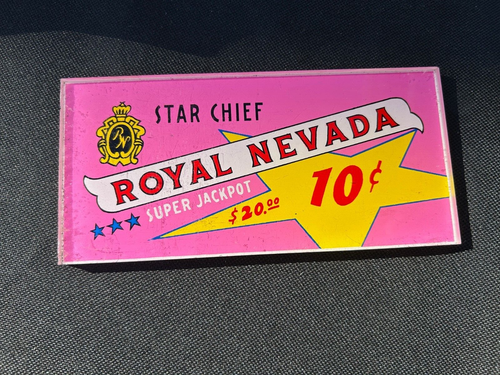 JENNINGS SUN CHIEF ROYAL NEVADA STAR SHIEF AWARD CARD AND MARQUEE ...