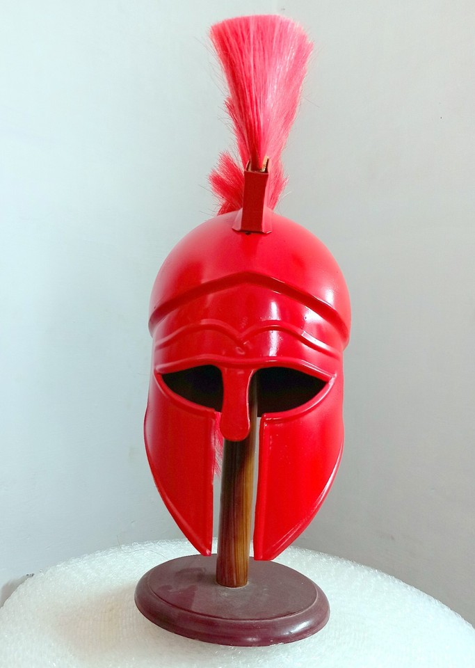Medieval Roman Corinthian Helmet Hand Painted Red Finish Helmet With ...