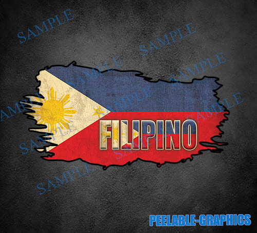 (2) Filipino Philippine Flag Philippines Decal Sticker Pinoy | eBay