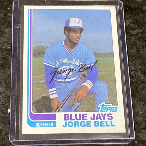 1982 Topps #254 Jorge Bell Blue Jays Rookie RC Card | Multiple Errors ...