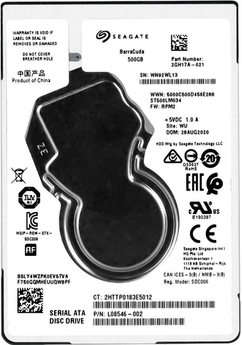 Hard Seagate barracuda ST500LM034 500GB 7200U/Min 128MB SATA III 2.5 ...