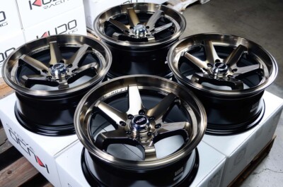 15x7 Black Bronze Wheels Rims 4x100/114.3 Honda Civic Accord Cooper ...