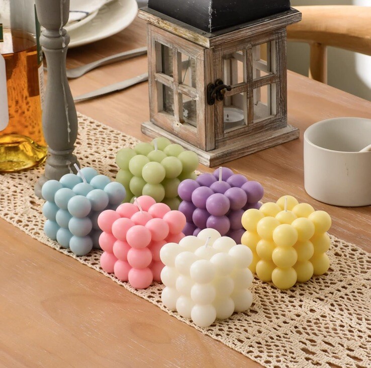 Bubble Candle - Cube Soy Wax Candles Home Decor Candle Scented Candle ...