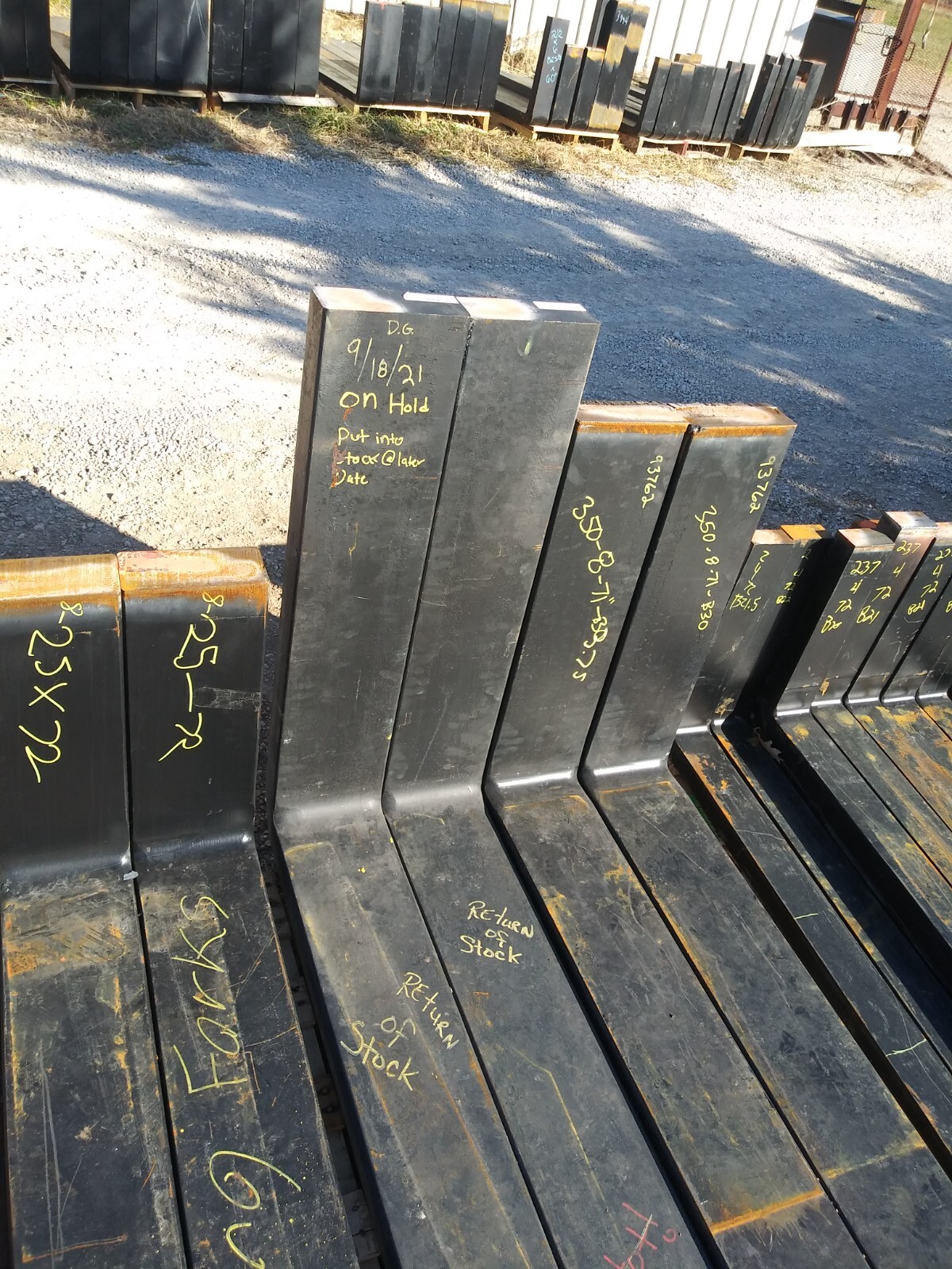 Forklift Fork Blank 54-8-3 BH40" 54" long 3" thick 8" wide class 2 3 4 ...