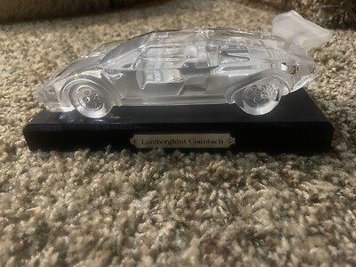 LAMBORGHINI CAR COUNTACH GLASS CRYSTAL CAR MODEL IN EXCELLENT SHAPE ...