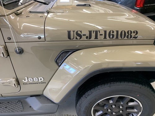 Jeep Gladiator JT Wrangler JL JLU JK JKU Hood Lettering Graphics | eBay
