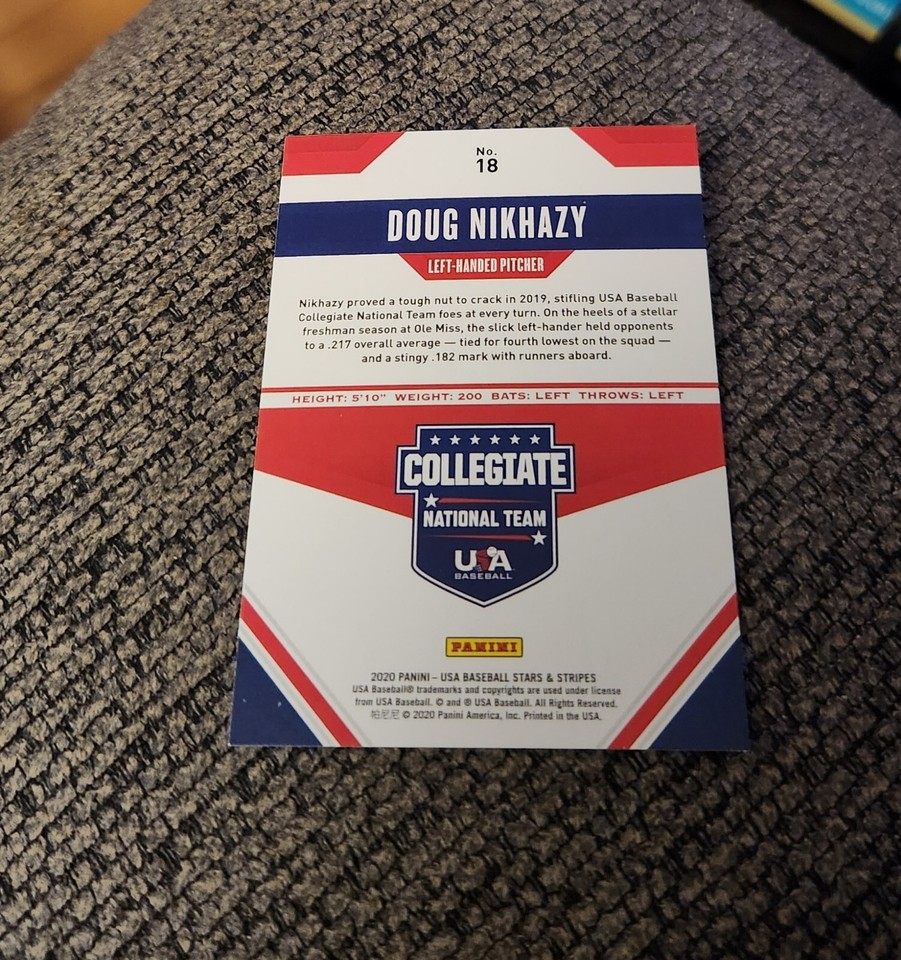 2020 Stars And Stripes Baseball Doug Nikhazy #18 Cleveland Guardians | eBay