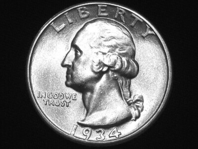 1934 HEAVY MOTTO Washington Quarter --- Very Choice Uncirculated | eBay