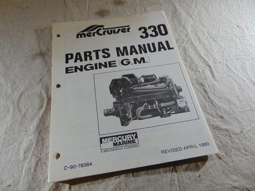 MerCruiser Marine Engine 330 GM Parts Catalog Manual April 1980 DEALER ...