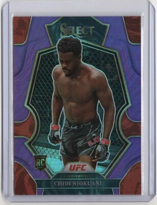2023 Panini Select UFC Chidi Njokuani Purple Prizm /99 Rookie Card RC ...