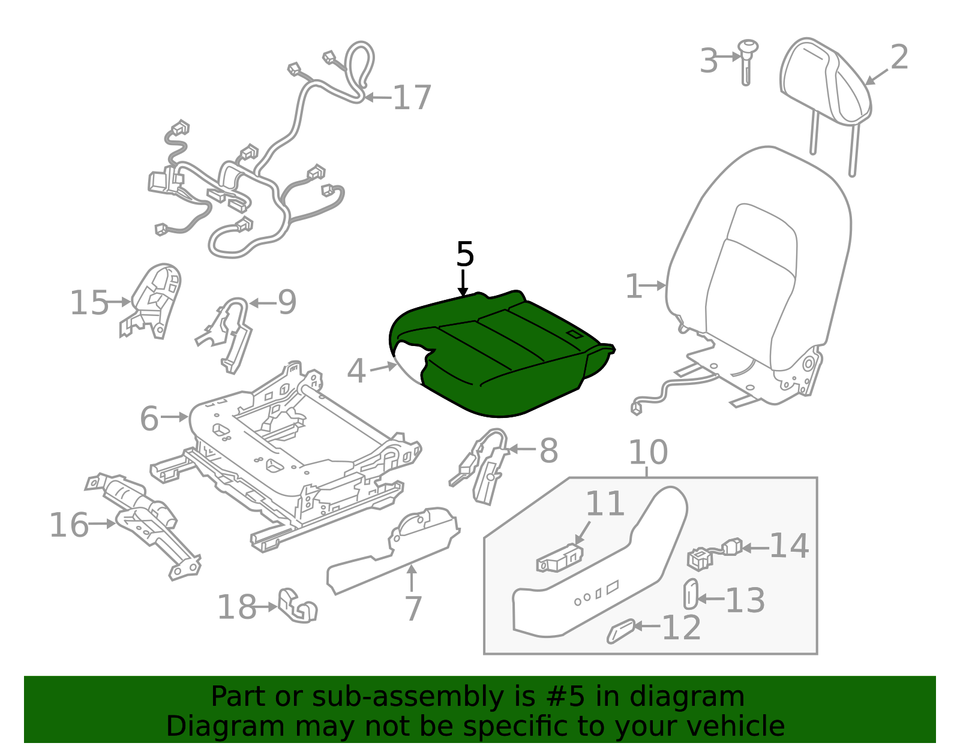 Genuine Nissan Cushion Cover 87370-9HF3D | eBay