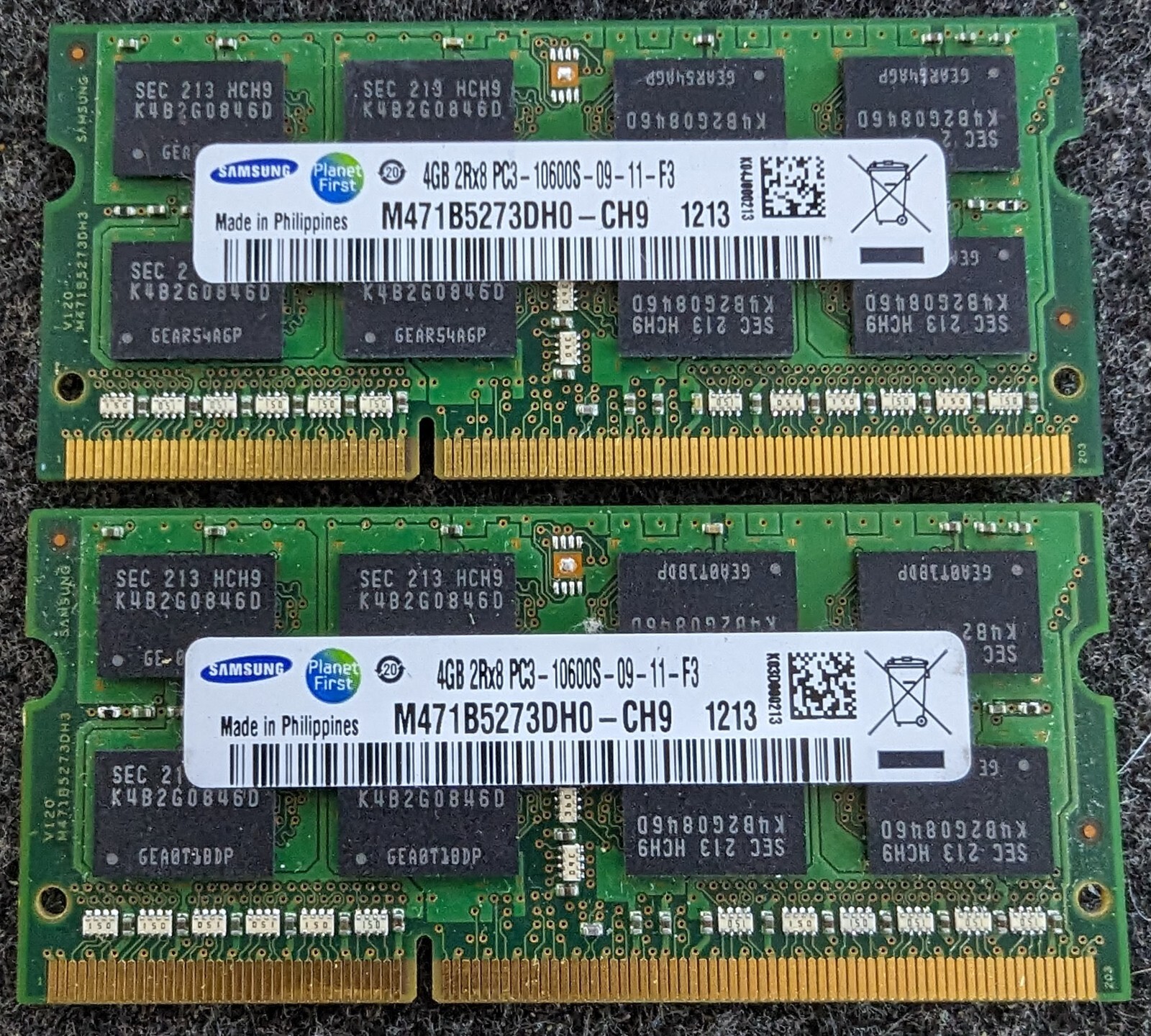 Samsung 8GB 2 x 4GB M471B5273DHO-CH9 2Rx8 PC3 | eBay