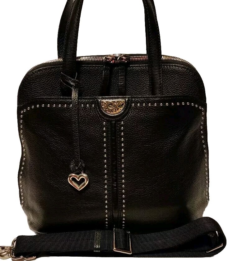 BRIGHTON PRETTY TOUGH BLACK MILES CONVERTIBLE BACKPACK CROSSBODY ...