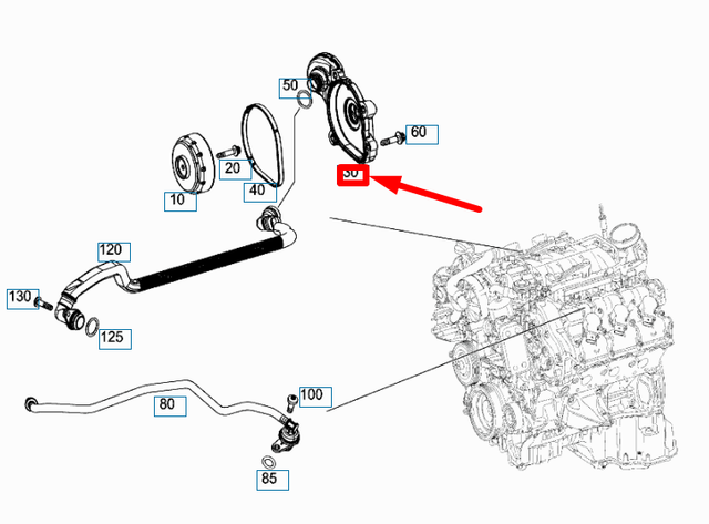 Mercedes-Benz Ml W166 Engine Crankcase Vent Valve A2760100331 Genuine ...
