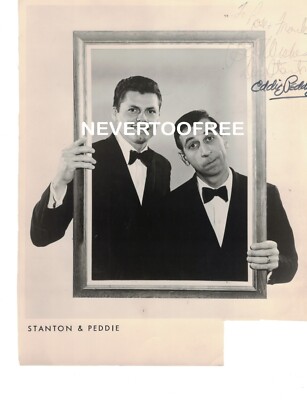 Comic Duo Comedians Dan Stanton & Eddie Peddie Signed Publicity Photo ...